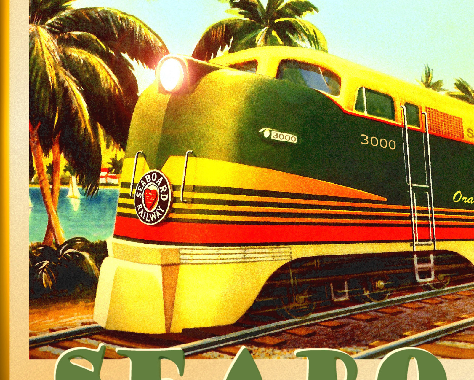 Orange Blossom Special Train Poster Seaboard Air Line Railway EMD Art ...