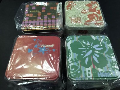 One New Fossil Tin Watch Box Complete Set ( Random Colors ) | eBay