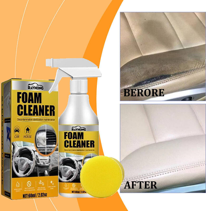 Car Interior Foam Cleaner Seat Headliner Dashboard Waterless Stain ...
