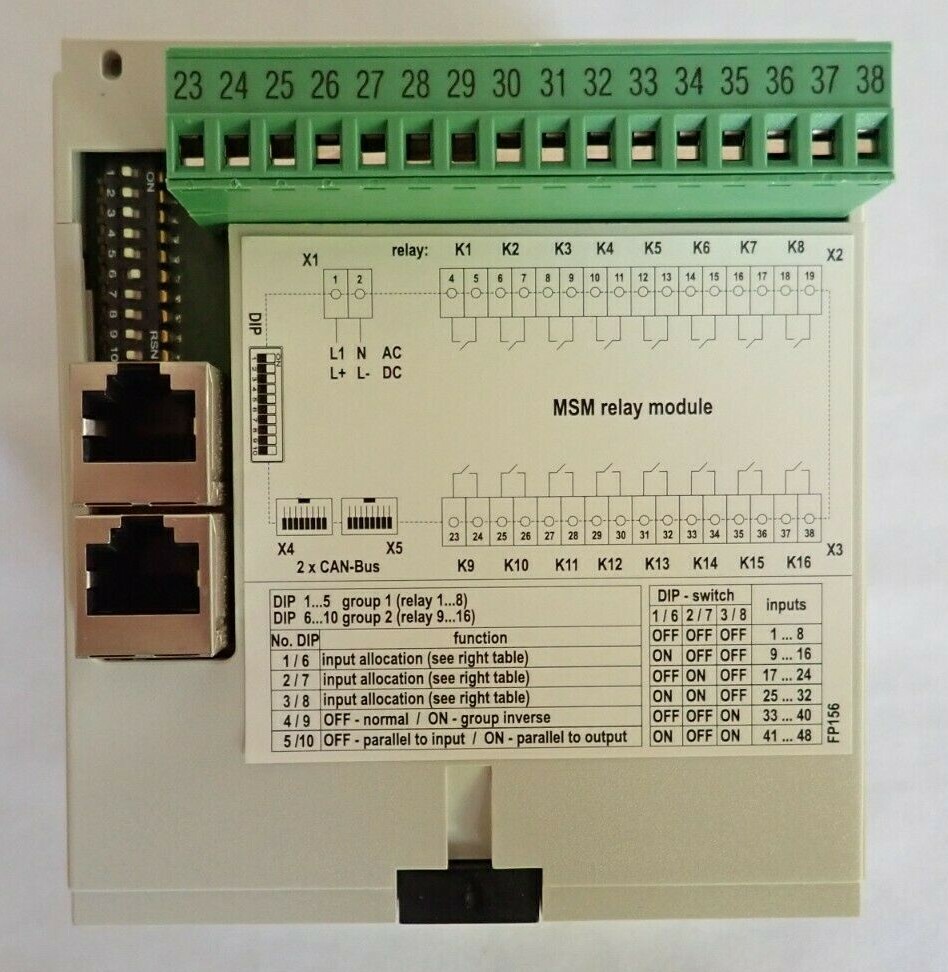 EES MSM-RM-16-5-00 58MSMRM16500 RELAY MODULE W/ 04B23001.001 SOFTWARE ...