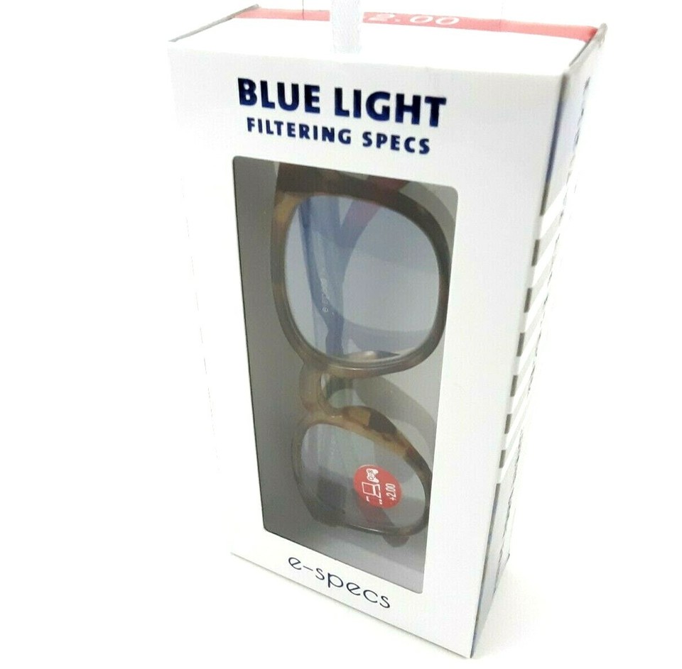 Blue Light Filter Reading Glasses +2.00 Anti-Glare Reduce Eye Fatigue ...
