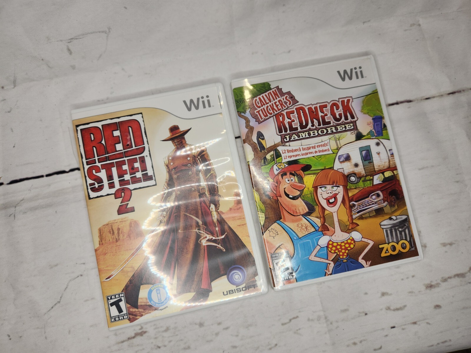 Lot Of 2 Red Steel 2 Redneck Jamboree Nintendo Wii Games Complete CIB ...