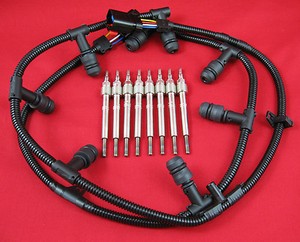 6.0L Powerstroke Glow Plug Kit Premium USA Made Dual Coil Glow Plugs ...
