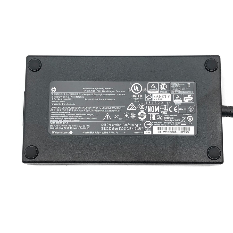 Original HP 200W Power Adapter for HP Pavilion Gaming 16-a0032dx Laptop ...