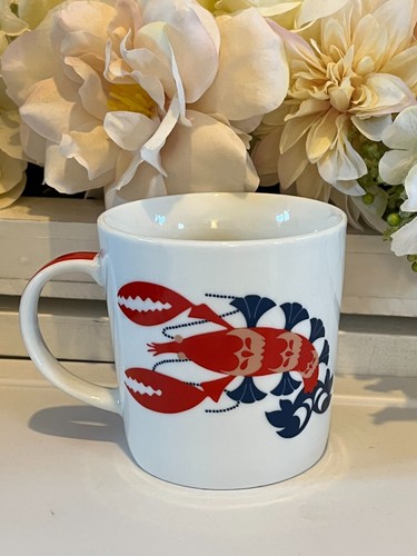 Thomas Paul PPD Coffee Mug Tea Cup - Red Lobster Blue Print - White ...