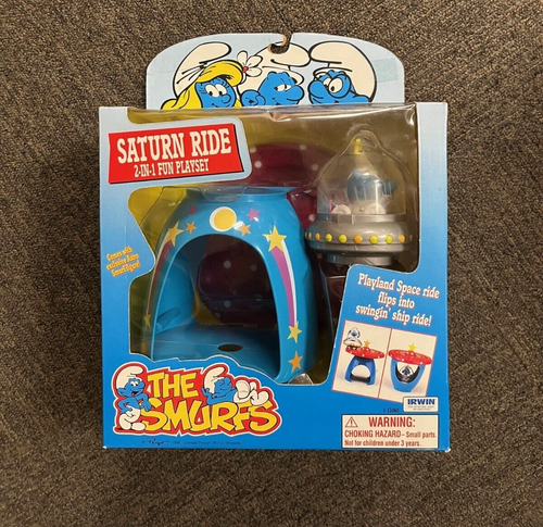Vintage The Smurfs "Saturn Ride" Playset Figure 2-in-1 Smurf Fun Toy ...