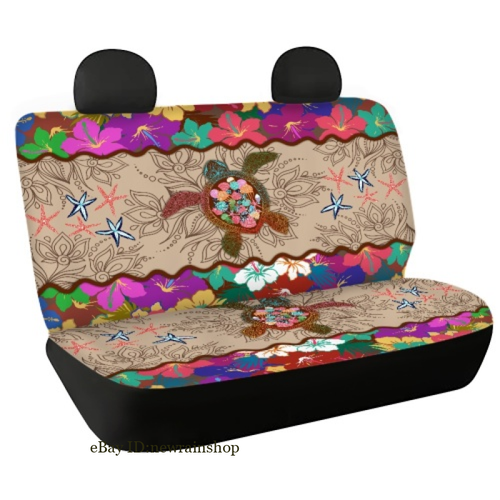 Sea Turtle Printset of 2 Auto Rear Bench Seat Protector Car Back Seat ...