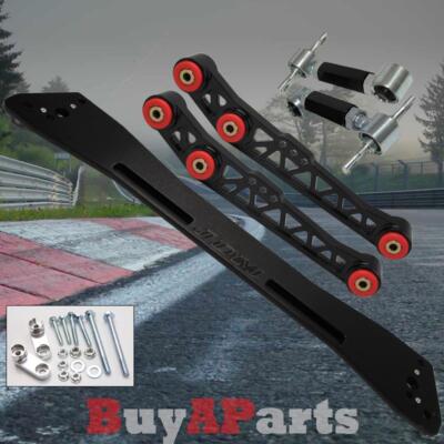 Black Rear Lower Control Arm Subframe Cambe Arm Kit For 1993-1997 Honda ...
