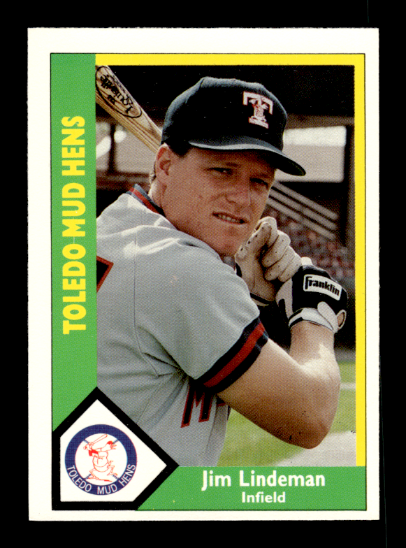 1990 CMC # 392 Jim Lindeman Card (ML) Toledo Mud Hens AAA Detroit ...