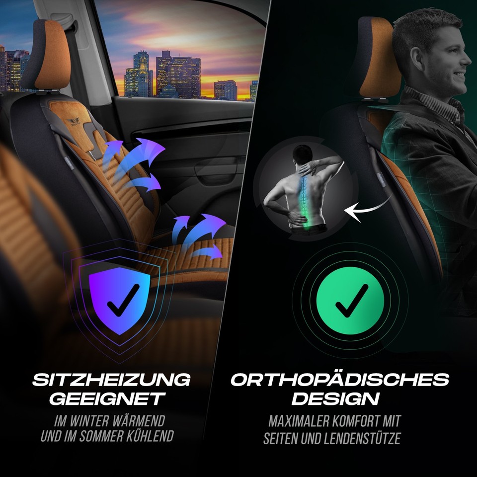 Fodere Per Sedili Adatte Per Seat Ibiza (Marrone-Nero) | eBay