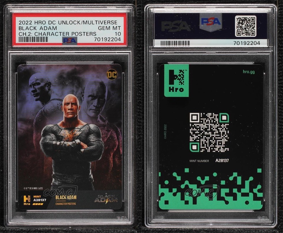 2022 HRO DC Comics Series 2 Character Posters Black Adam PSA 10 GEM MT ...