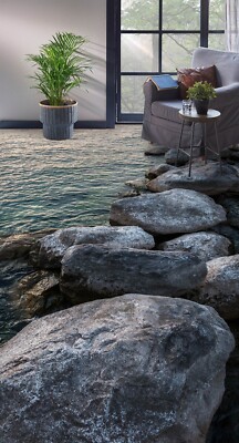 3D Grauer Stein H6120 Fußboden Wandbild Fototapete Tapete Familie Coco ...