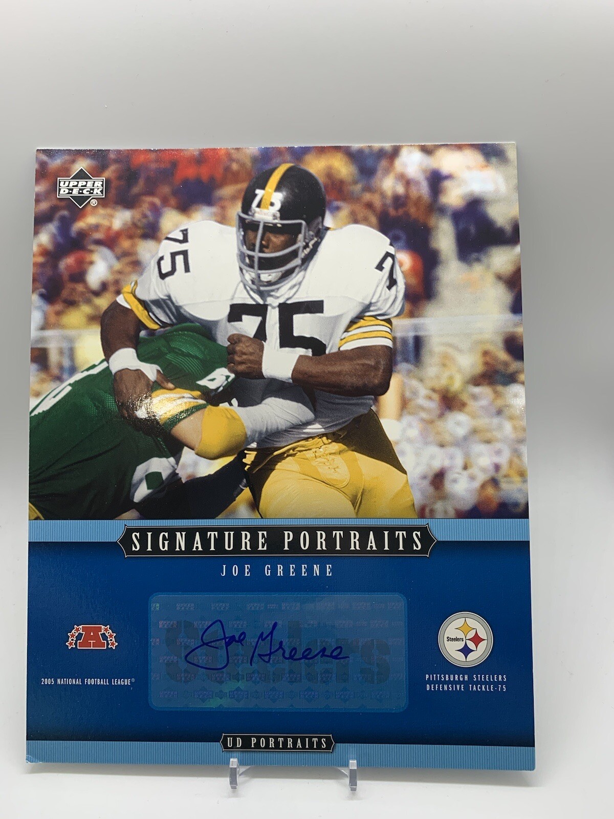 2005 Upper Deck Portraits - Signature Portraits #SP-43 Joe Greene (AU ...