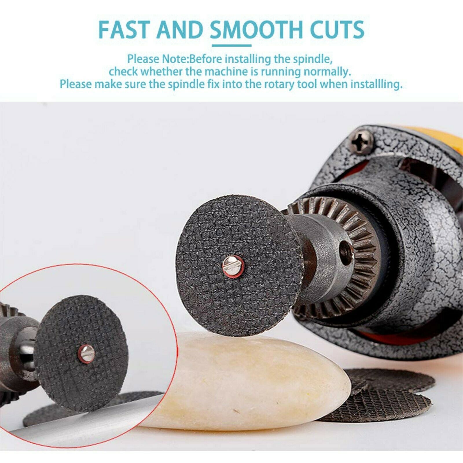 50pcs Fiberglass Reinforced Dremel Cut Off 1/8" Wheel Rotary Discs +3pc ...