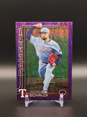 2025 Topps Series 1 NATHAN EOVALDI Purple Holo Foil /250 Rangers #130 ...