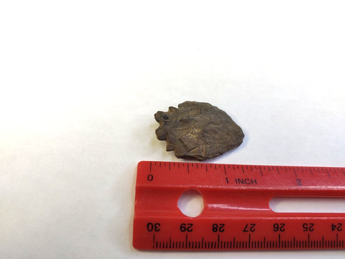 Authentic Rare Unusual double notch Bifurcate point Brown chert from oh ...