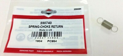 GENUINE BRIGGS & STRATTON CHOKE RETURN SPRING 590740 - NEW | eBay UK