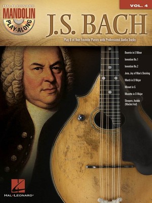 J.S. Bach Mandolin Play-Along Vol 4 Tab Classical Sheet Music Book ...