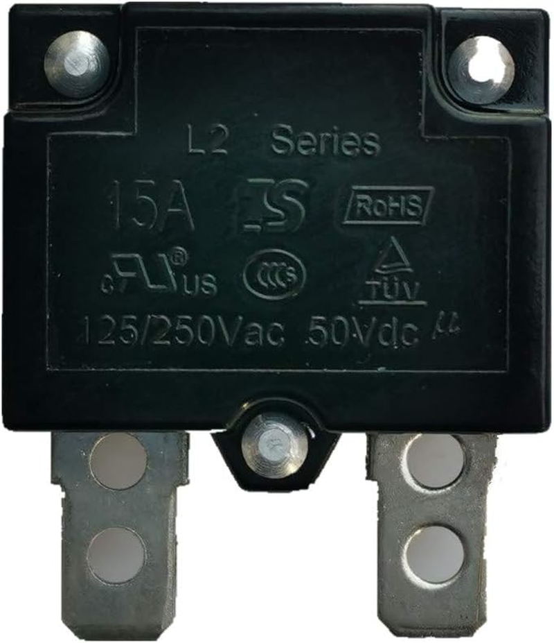 2Pcs 15A 125/250Vac 50Vdc Thermal Switch Circuit Breaker Current ...