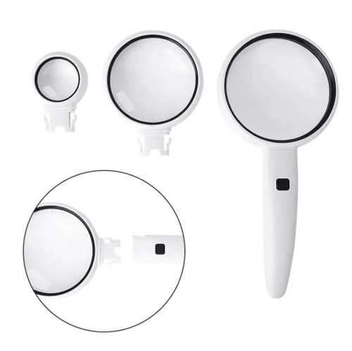 Magnifying Glass with Light Jewelry Magnifier Coin Handheld 3.5X 5X 11X ...