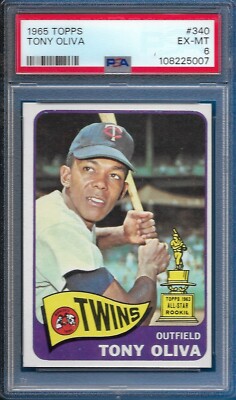 1965 Topps Tony Oliva Card #340 Minnesota Twins EX-MT PSA 6 | eBay