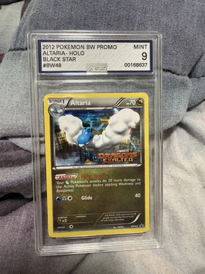 Altaria - BW48 B&W Dragons Exalted STAFF Promo - Holo PSA 9 MINT Black ...