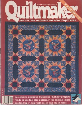 Quiltmaker Magazine Issue # 34 November/December 1993 Vintage Patchwork ...