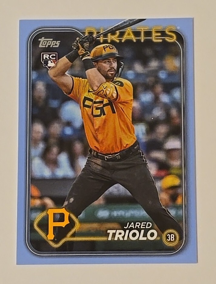 2024 Topps Jared Triolo RC Pittsburgh Pirates Fathers Day Blue 5/50 ...