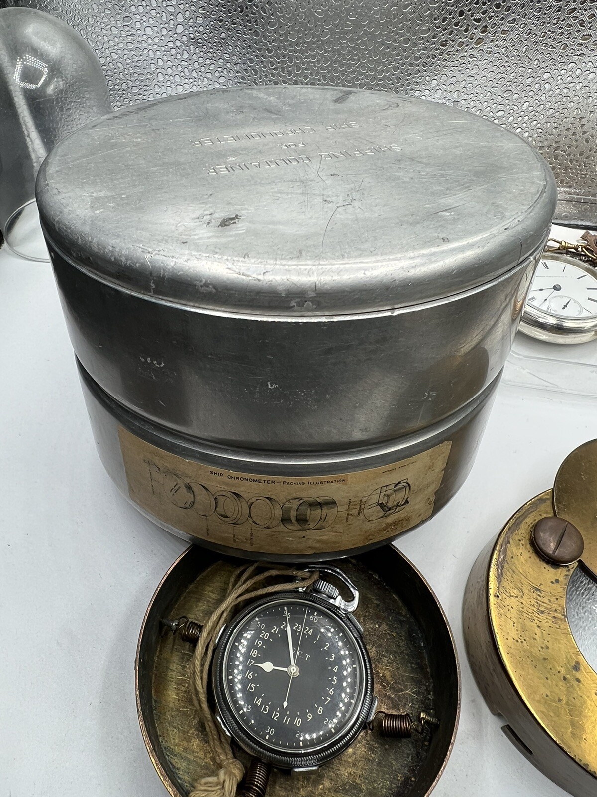 Hamilton 4992B US Military WWII GCT Pocket Watch Complete Set Carrying ...