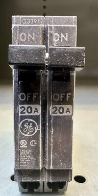 GE Breaker THQP220 2 Pole 20 Amp 120/240 Volt Mini | eBay