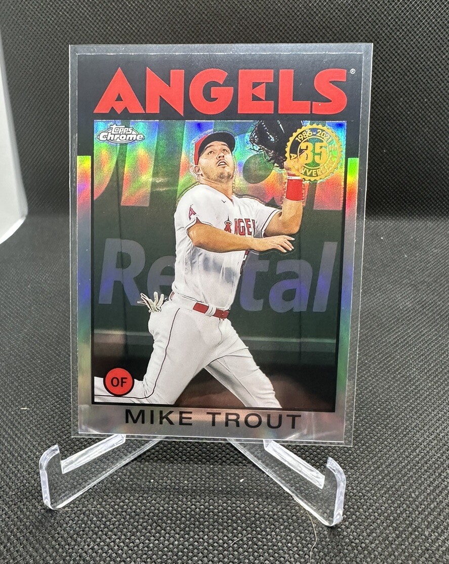 2021 Topps Chrome Mike Trout 1986 Topps 35th Anniversary Refractor 86BC ...