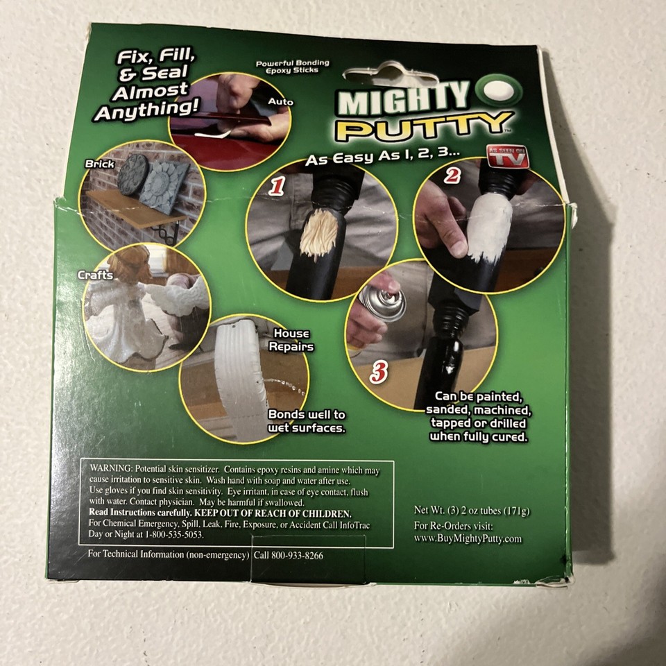 Mighty Putty 3 Pack Fix & Seal Epoxy As Seen TV | eBay