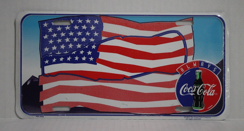 Cola-Cola Patriotic American Flag Coke Bottle License Plate 1995 New ...