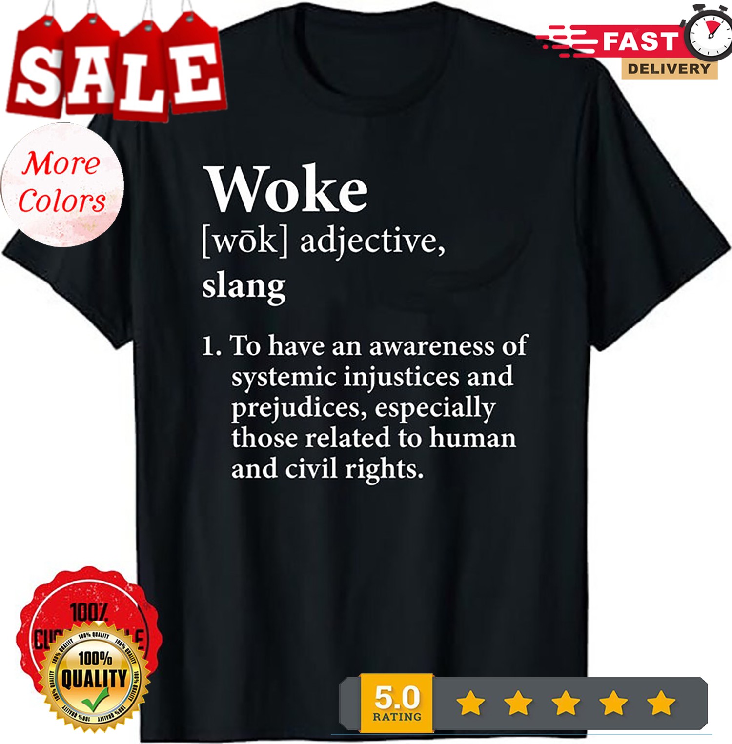 Woke Definition Funny Anti Woke Saying Anti-Woke T-Shirt, Woke Meaning ...