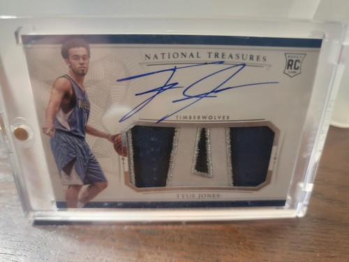 TYUS JONES 2015 NATIONAL TREASURES RC 21/25 ROOKIE RPA #124 AUTOGRAPH ...