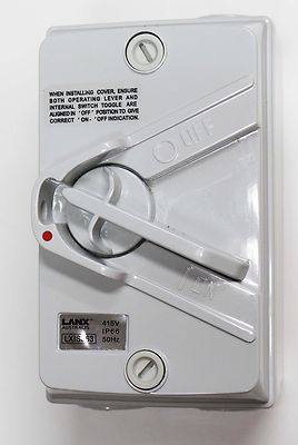 IP66 Industrial Isolating Main Switch 63 Amp Single Phase Isolator ...