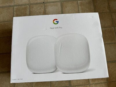 Google Nest Wifi Pro Wi-Fi 6E Router Mesh System - Snow (2-Pack ...