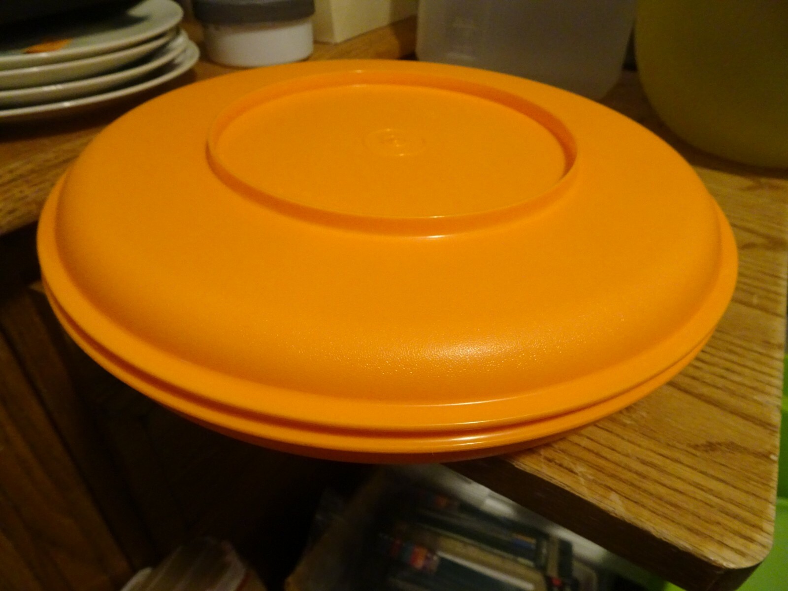Vintage Tupperware ORANGE Shallow Serving Plate #1531 and Deep Serving ...