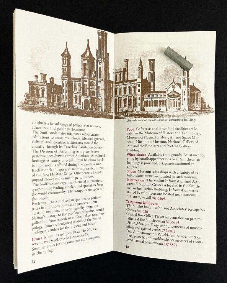 1970s Smithsonian Institution History Museum Vintage Donor Brochure ...
