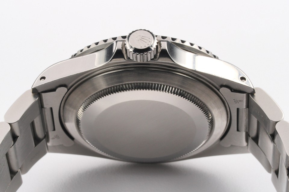 Mens Rolex Submariner Stainless Steel Watch w/ Black Dial & Bezel Date ...