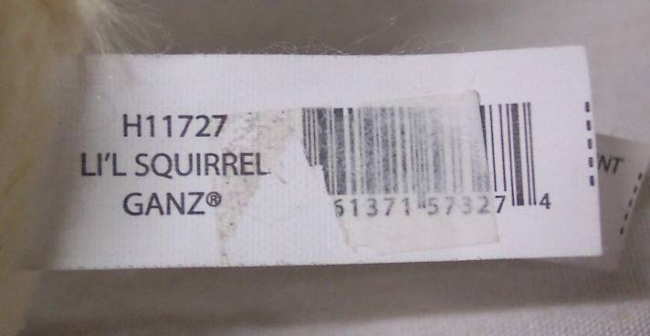 Ganz CUTE CREAM COLORED LI'L SQUIRREL 3" Plush STUFFED ANIMAL Toy | eBay