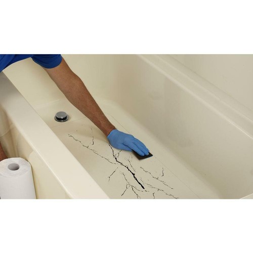 L SHOWER FLOOR REPAIR INLAY KIT 16 in W x 40 in Inlay Tub Base Fix ...