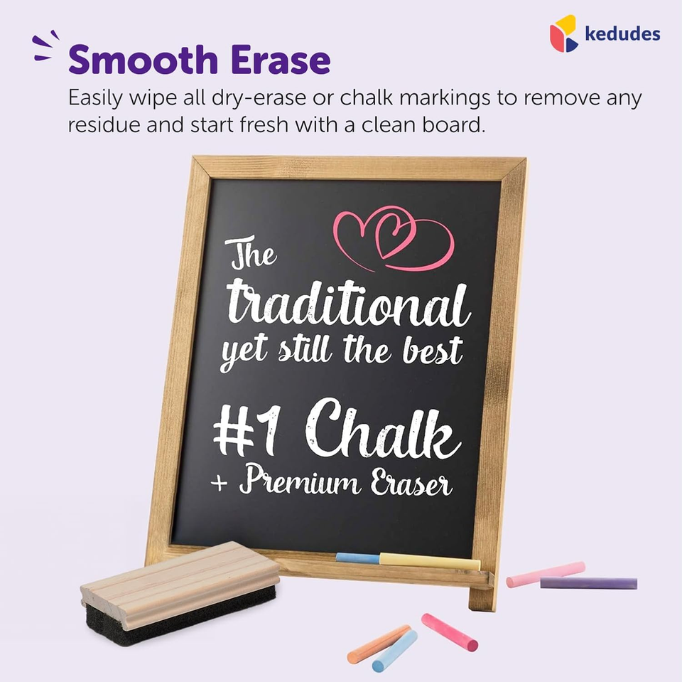 Traditional Chalkboard Eraser 2 Pack - 4.9 Inch Premium Chalk Erasers ...
