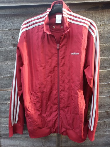 2005 adidas red full zip track jacket size Large | eBay UK