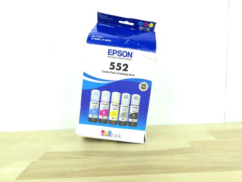 Epson 552 5PK C/M/Y/GY/PB Ultra-high Ink Capacity T552920S 08/2029 | eBay