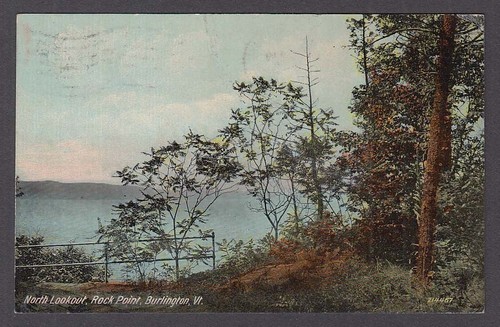 North Lookout Rock Point Burlington VT postcard 1911 | eBay