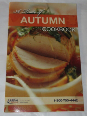 A TASTE OF AUTUMN Cookbook Gourmet Diabetic Recipes Arriva Medical ...