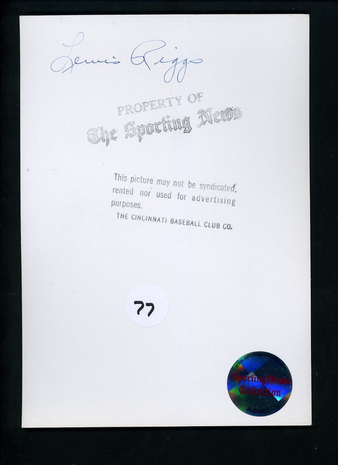 Lew Riggs Sporting News & Cincinnati Reds Baseball Club Circa 1930 s ...