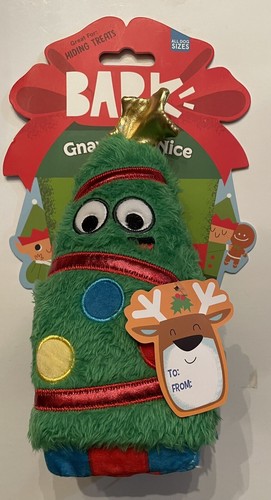 BARK Gnawty or Nice Christmas Steve Tree Squeaky Dog Toy New Barkbox ...