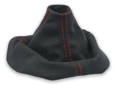FOR PORSCHE 911 997 04-12 GEAR SHIFT BOOT GAITER BLACK ALCANTARA STITCH ...